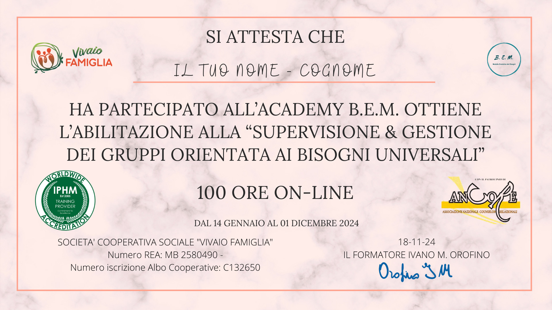 Supervisione B.E.M. - Modello evolutivo dei bisogni
